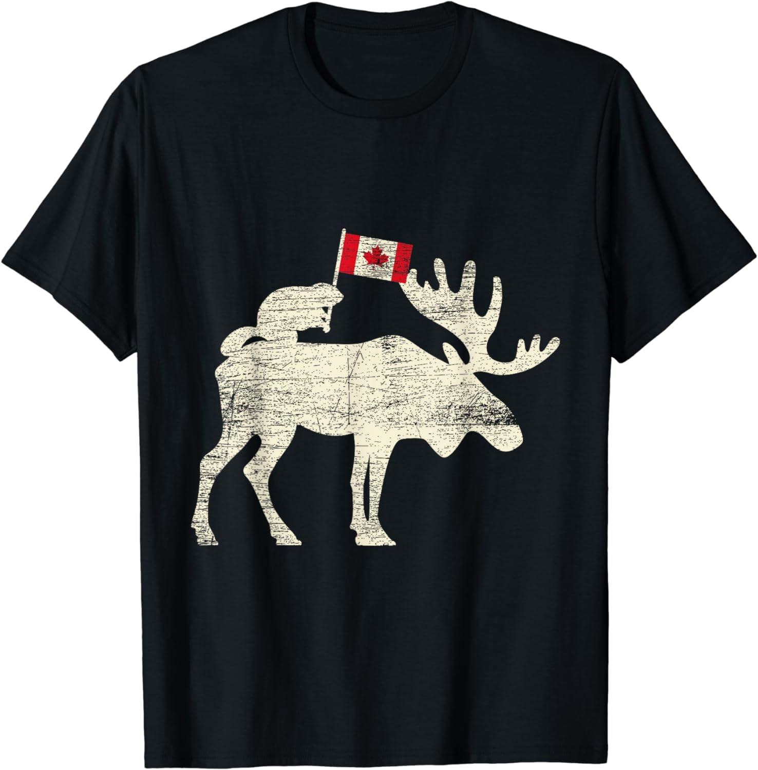Canadian Animals Beaver Moose Flag Canada T-Shirt - Walmart.com