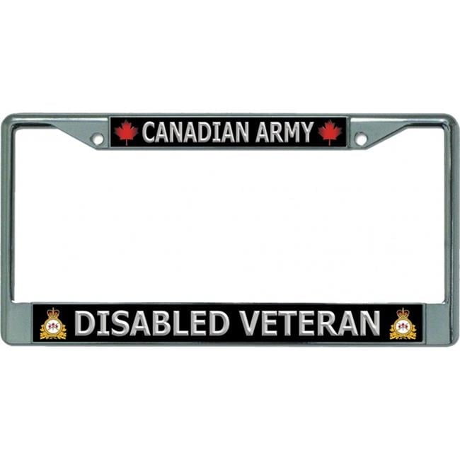 Canadian Army Disabled Veteran Chrome License Plate Frame - Walmart.com