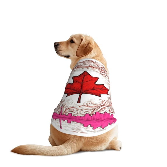 Canadian Art Pattern Dog T Shirts Vest for Dogs Fit - Spring, Summer ...