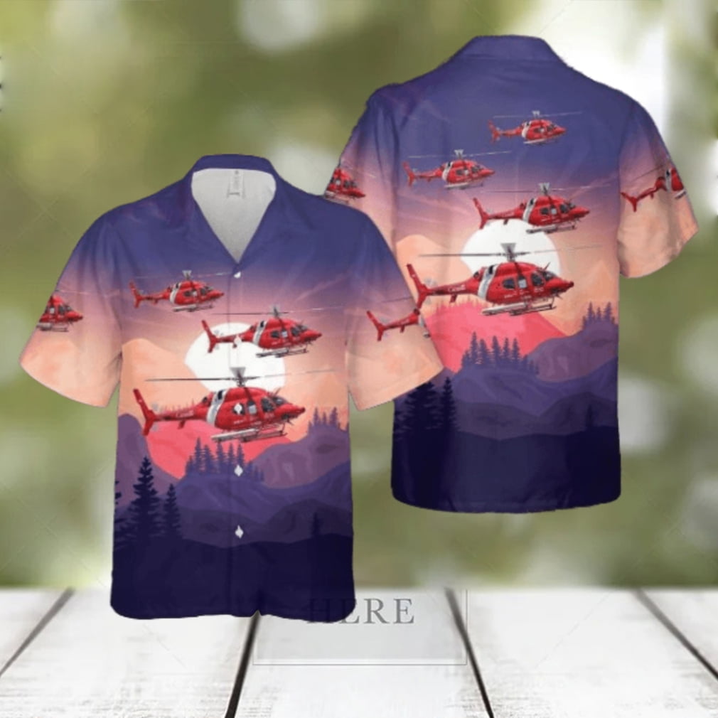 Canadian Coast Guard Bell 429 Global Ranger Hawaiian Shirt Beach Shirt ...