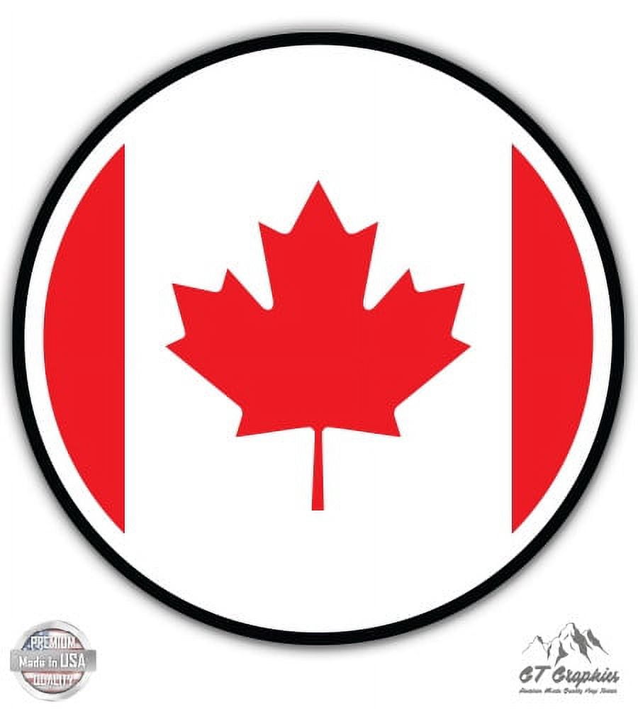 Canadian Flag - 5" Vinyl Sticker - For Car Laptop I-Pad - Waterproof ...