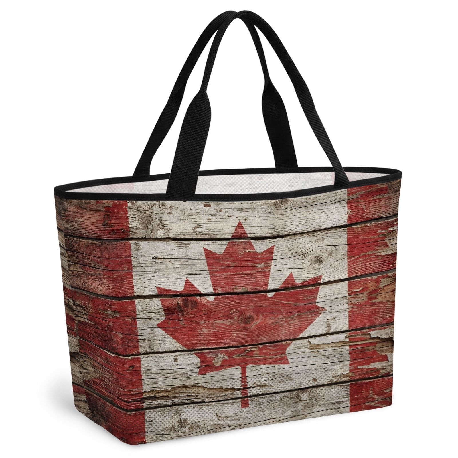 Canadian Flag Beach Bag for Women, Large Breathable Mesh Beach Tote Bag ...