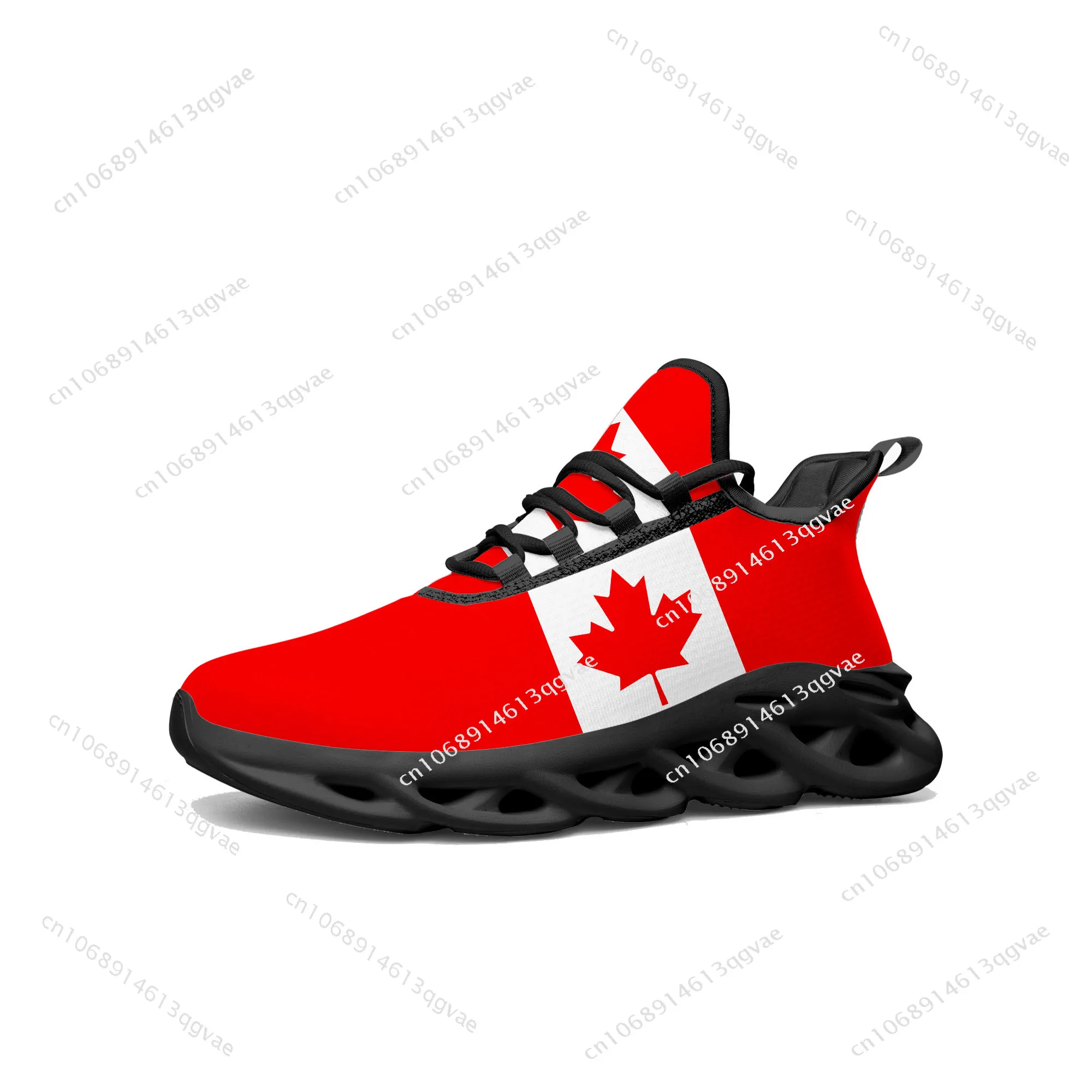 Canadian Flag Flats Sneakers Mens Womens Canada Sports Running High ...