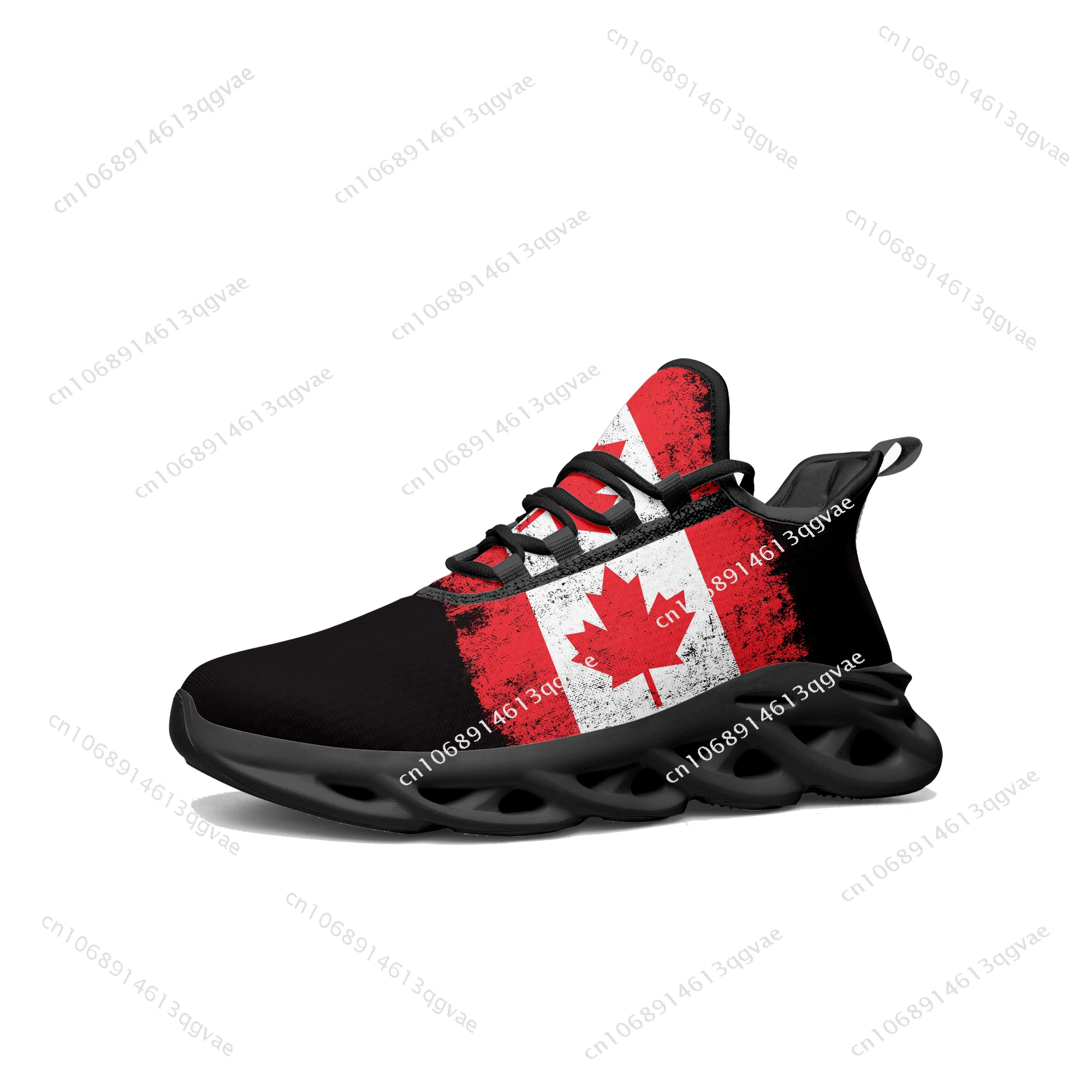 Canadian Flag Flats Sneakers Mens Womens Canada Sports Running High ...
