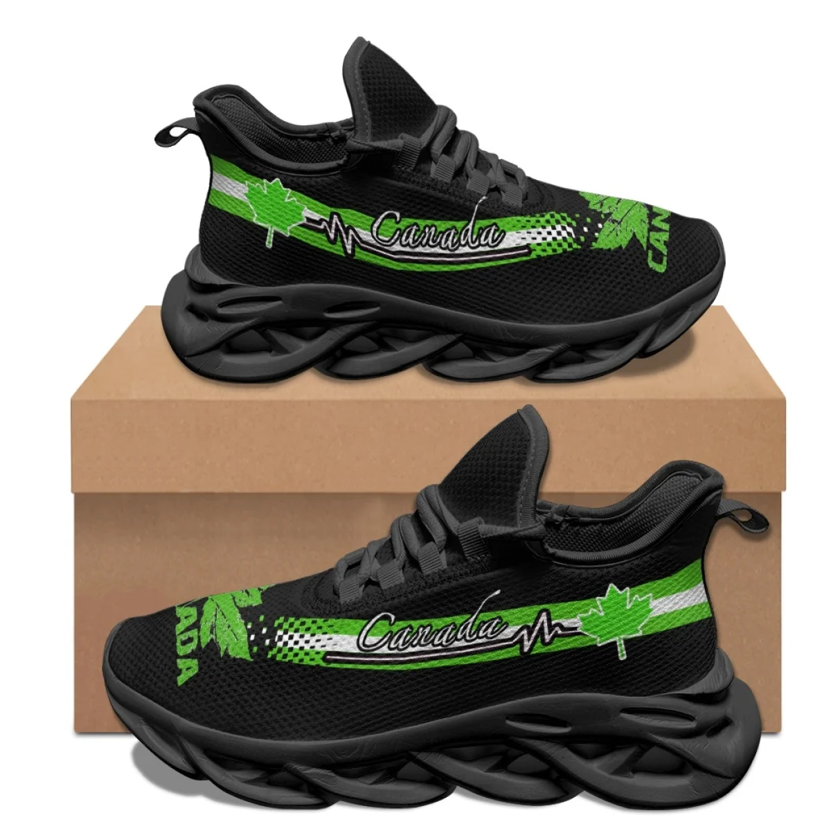 Canadian Flag High Quality Comfortable Sneakers Men Ladies Youth Anti-Slip Flats New Maple Leaf ...