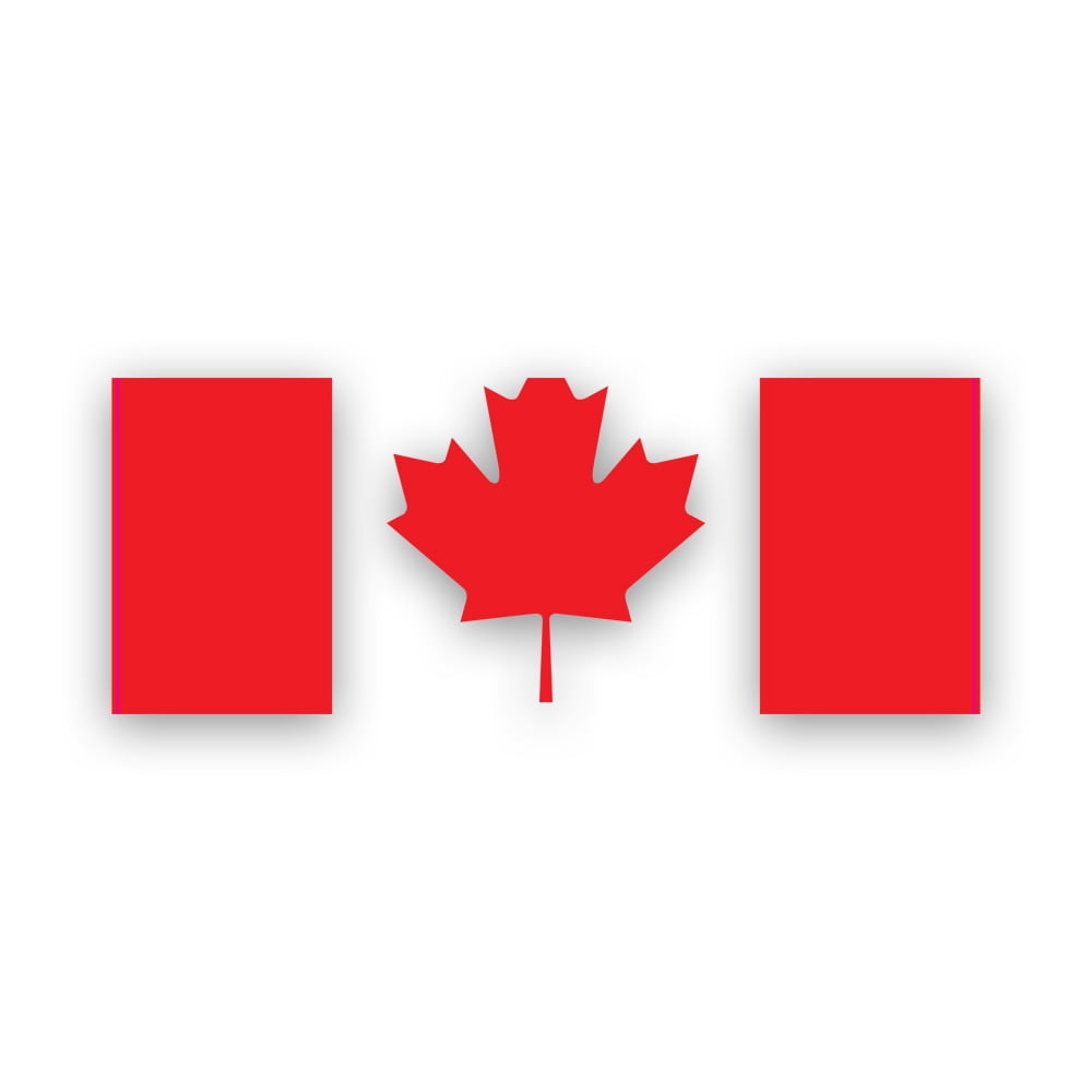 Canadian Flag Sticker Decal - Self Adhesive Vinyl - Weatherproof - Made ...