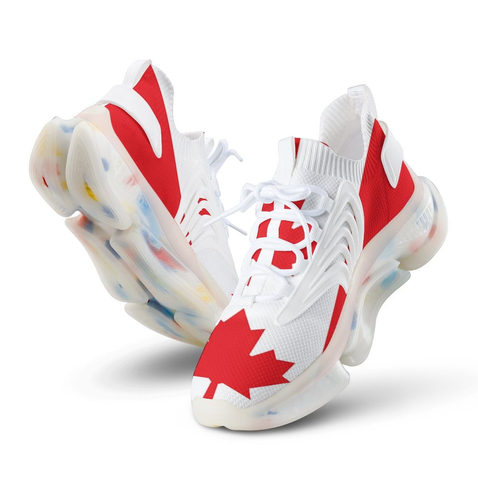 Canadian Flag Walking Shoes for Men Woman Lightweight Tennis Fashion ...