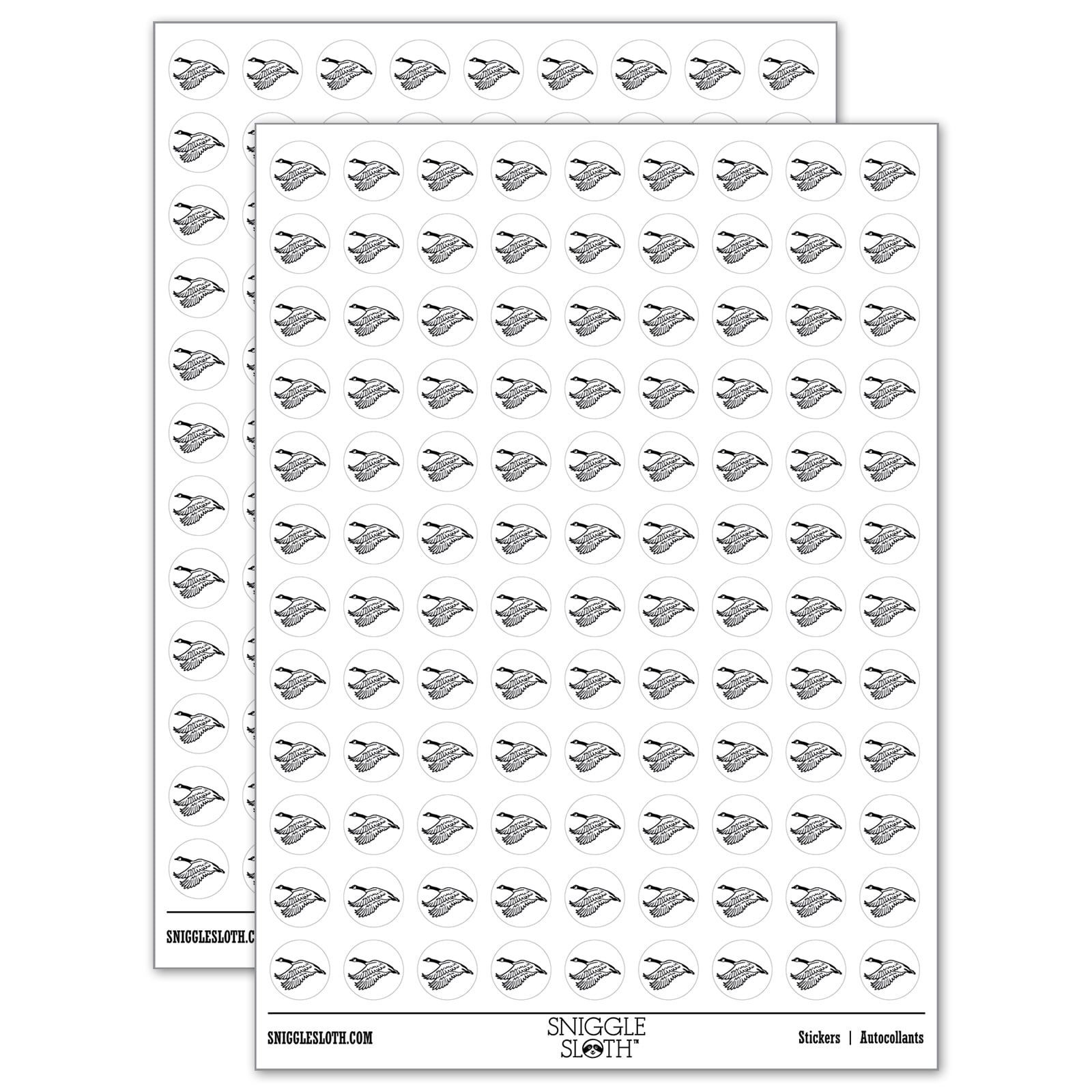Canadian Goose Canada 200+ Round Stickers - White - Gloss Finish - 0.50 ...