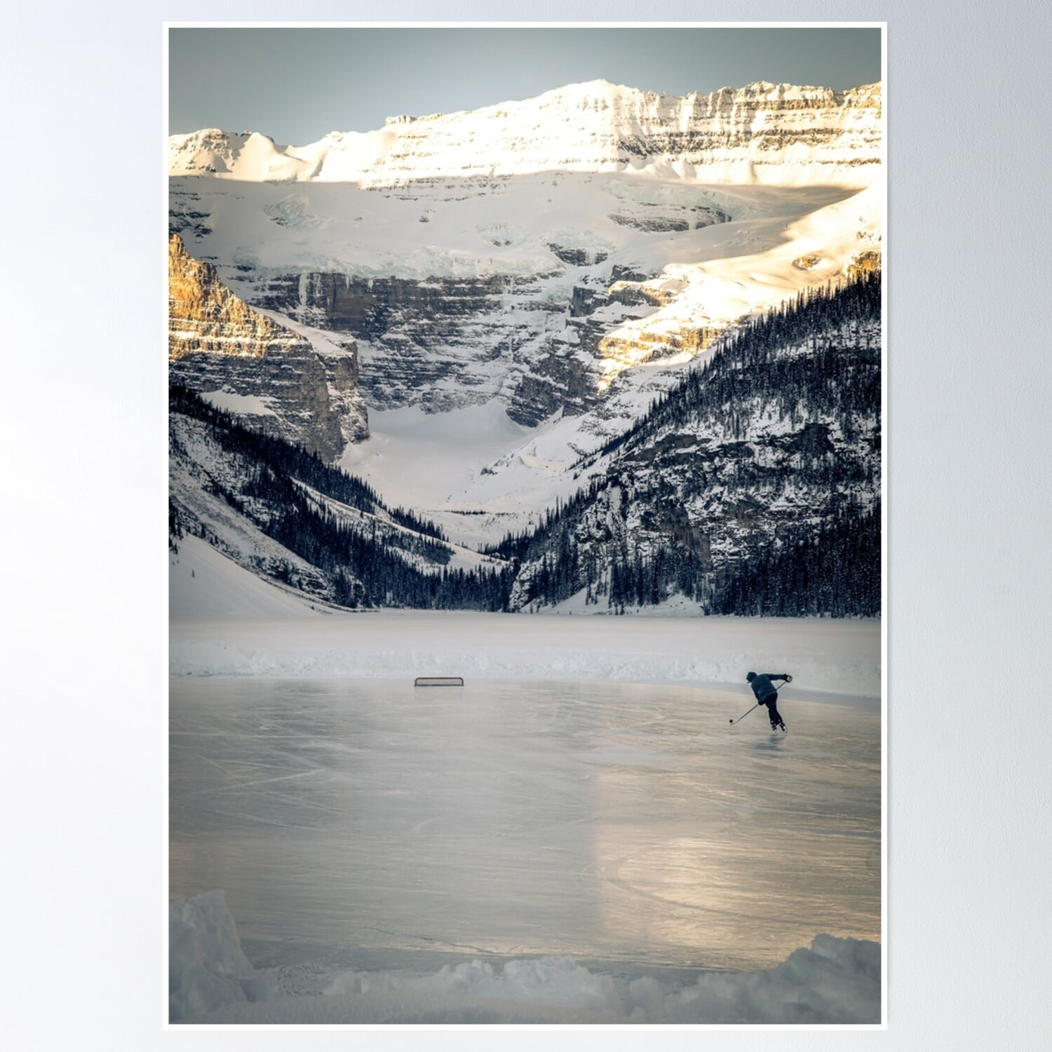 Canadian Hockey Rink, Lake Lousie Alberta Poster Wall Art, Modern Wall ...
