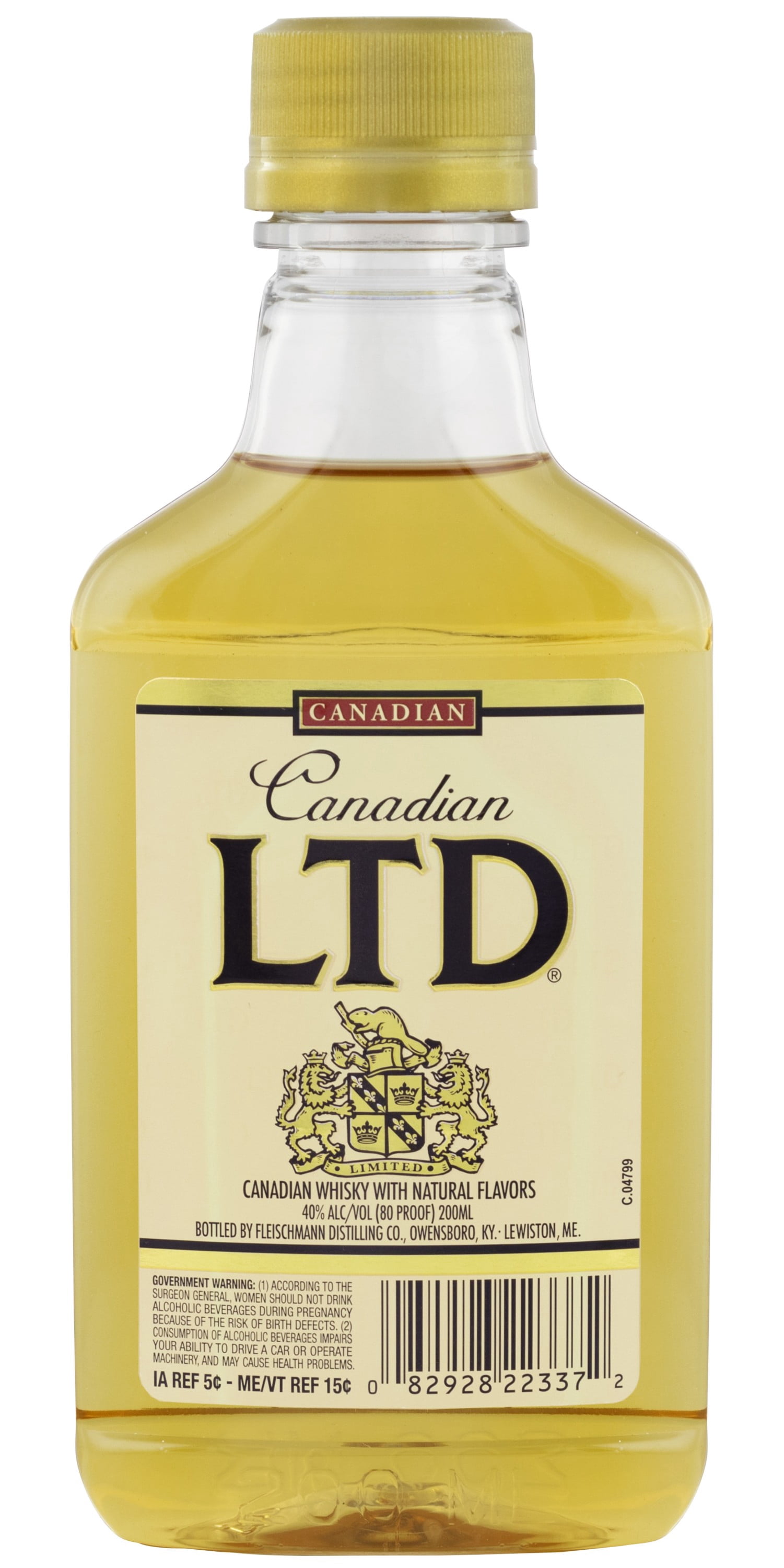 Canadian LTD Canadian Whisky, 200ml Plastic Bottle 80 Proof - Walmart.com
