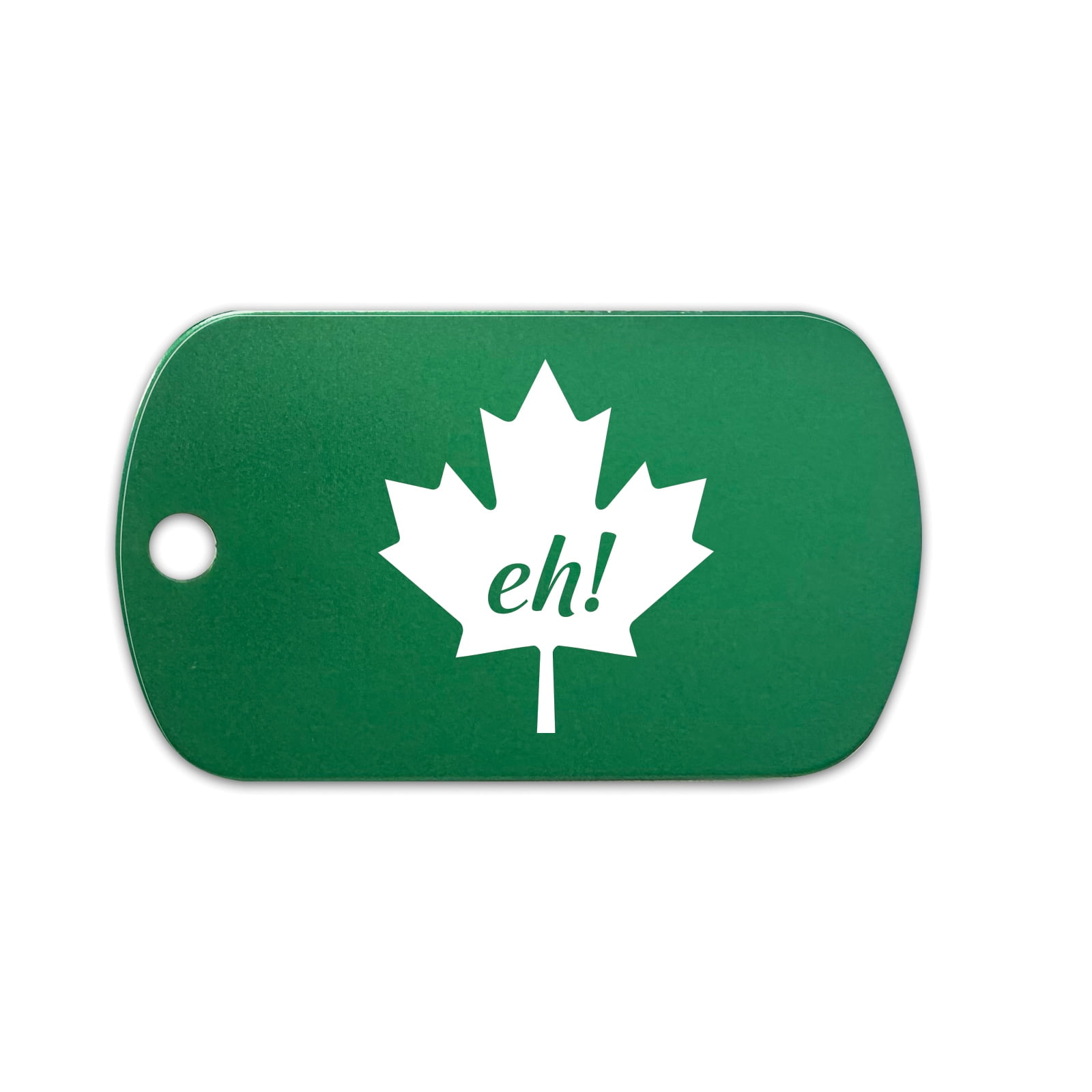 Canadian Maple Leaf Eh GI Dog Tag Aluminum Keychain travel canada eh ...