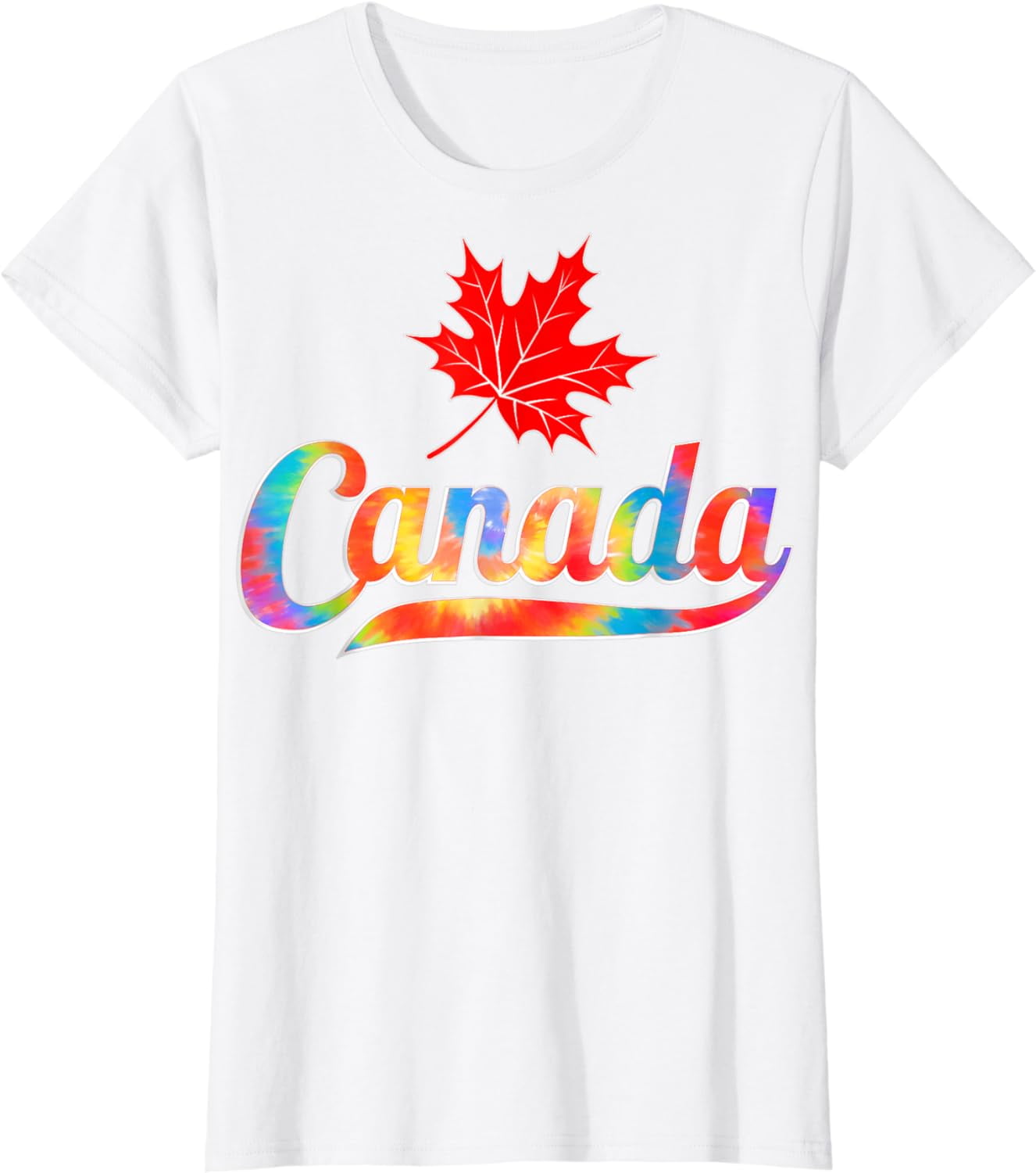 Canadian Maple Leaf Flag Tie Dye Canada Independence Day T-Shirt ...