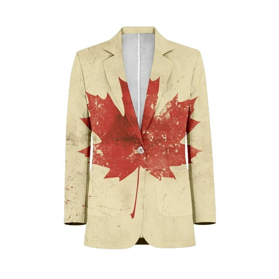 Canadian Maple Leaf Men Blazers Slim Clothing Summer Jacket Man ...