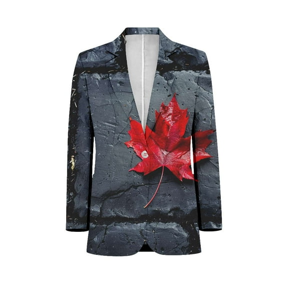 Canadian Maple Leaf Men Blazers Slim Clothing Summer Jacket Man ...