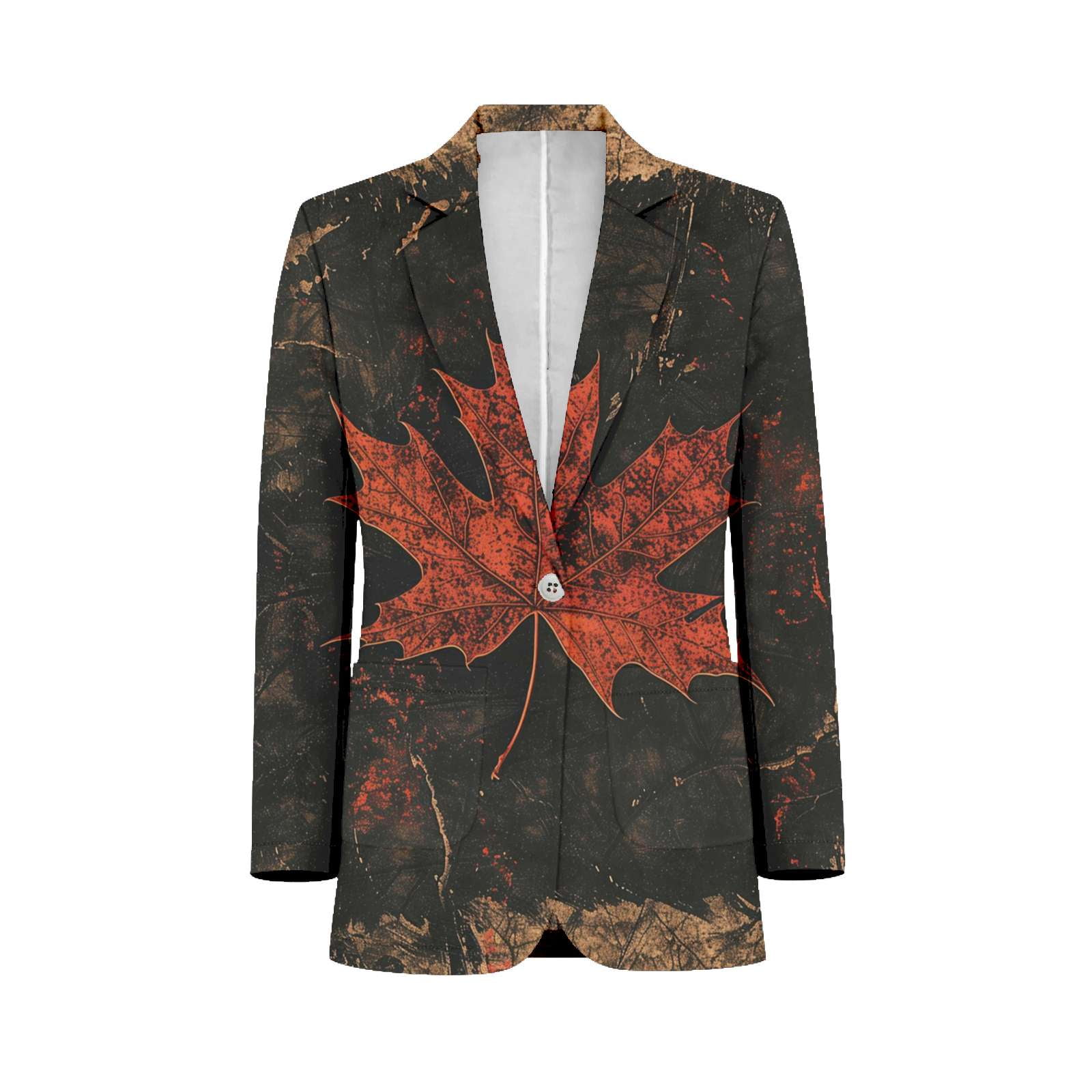 Canadian Maple Leaf Mens Suits Shawl Collar Slim Fit Suit Mens Groom ...