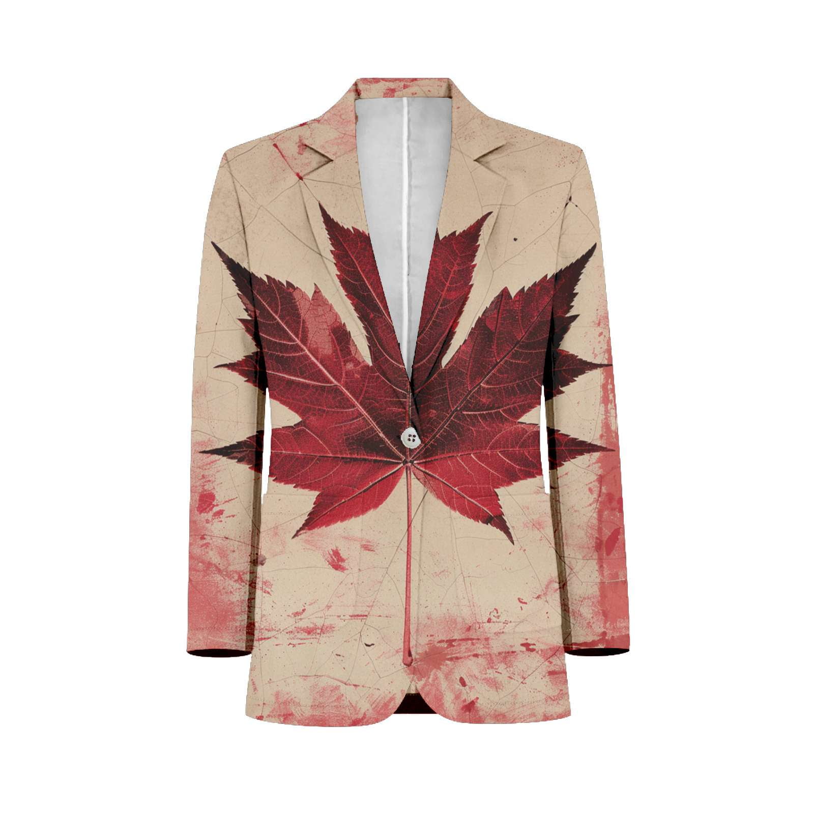 Canadian Maple Leaf Mens Suits Shawl Collar Slim Fit Suit Mens Groom ...