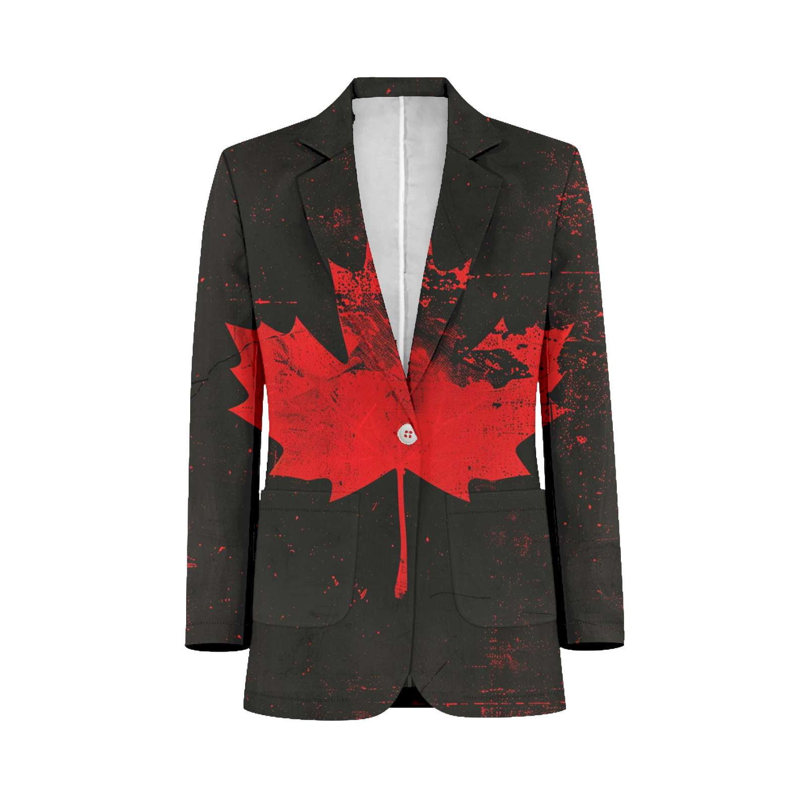 Canadian Maple Leaf Mens Suits Shawl Collar Slim Fit Suit Mens Groom ...