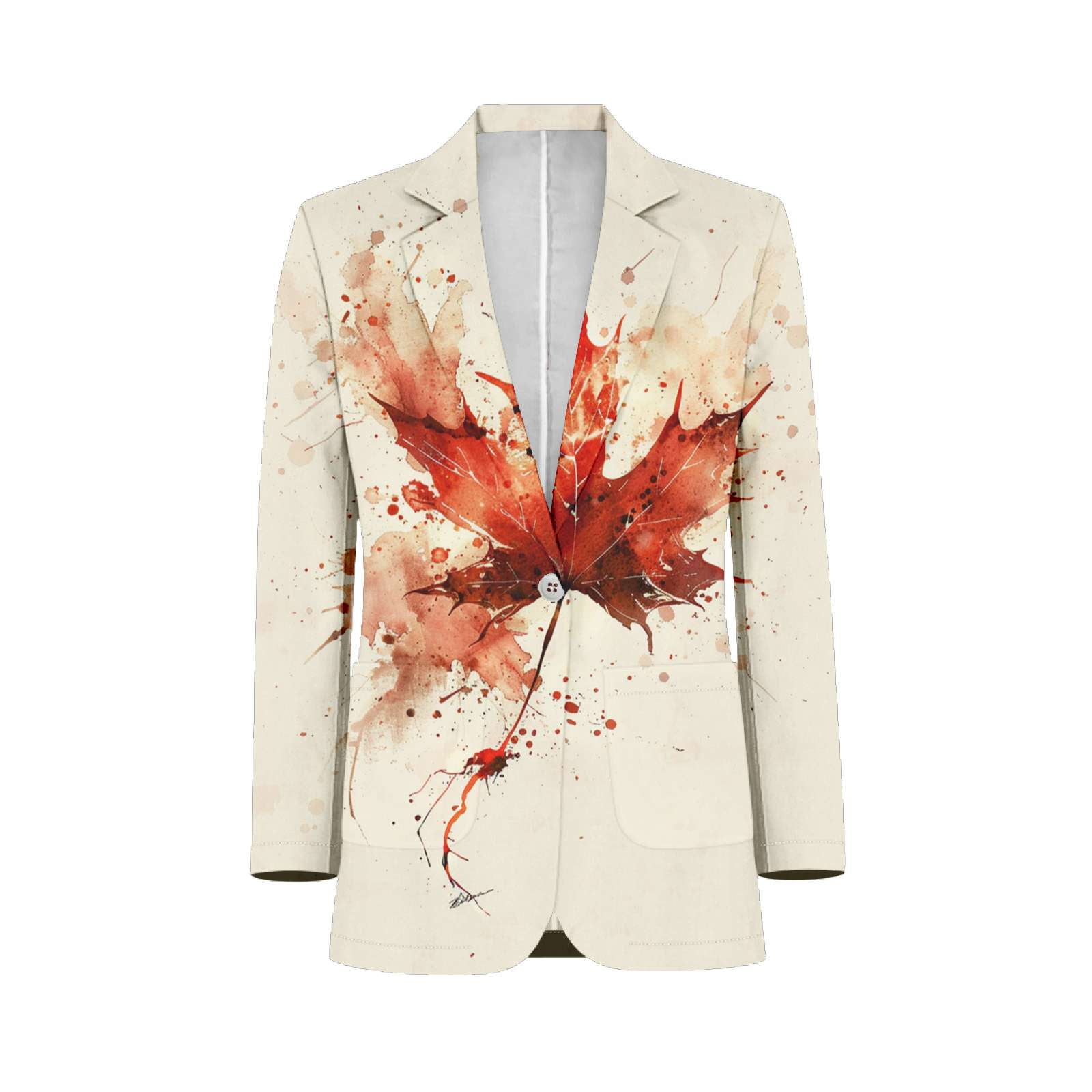 Canadian Maple Leaf Mens Suits Shawl Collar Slim Fit Suit Mens Groom ...