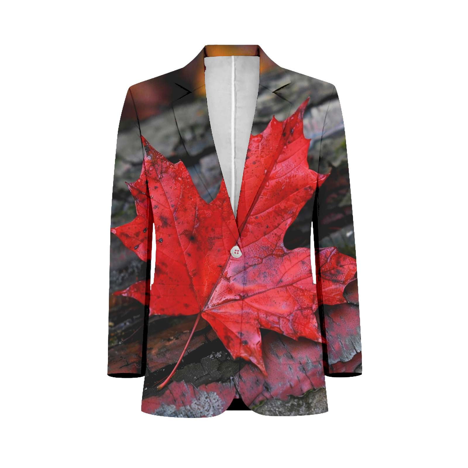 Canadian Maple Leaf Mens Suits Shawl Collar Slim Fit Suit Mens Groom ...