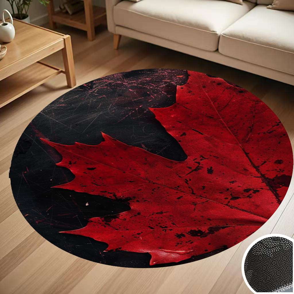 Canadian Maple Leaf Round Carpet Living Room Bedroom Home Decoration ...