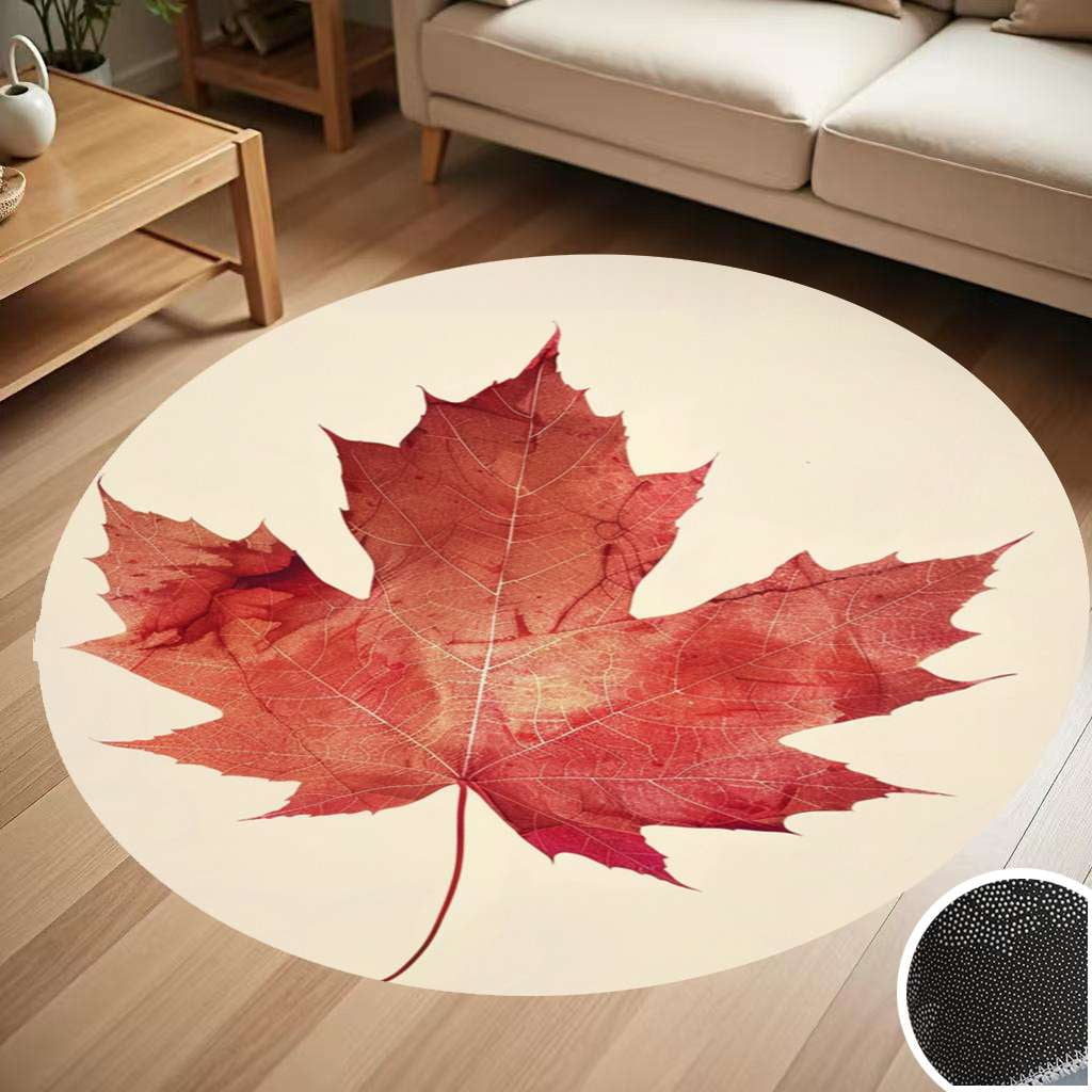 Canadian Maple Leaf Round Carpet Living Room Bedroom Home Decoration ...