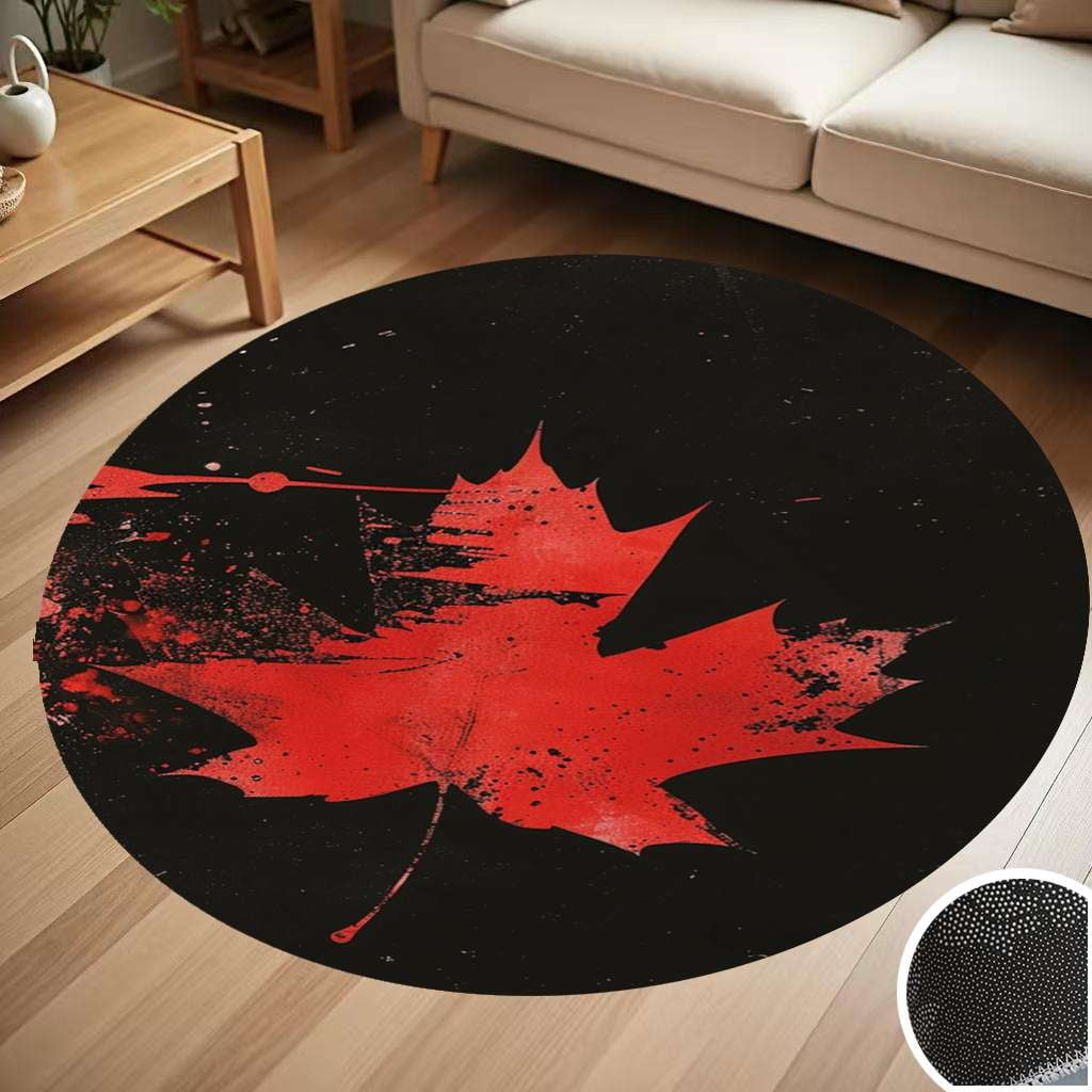 Canadian Maple Leaf Round Carpet Living Room Bedroom Home Decoration ...