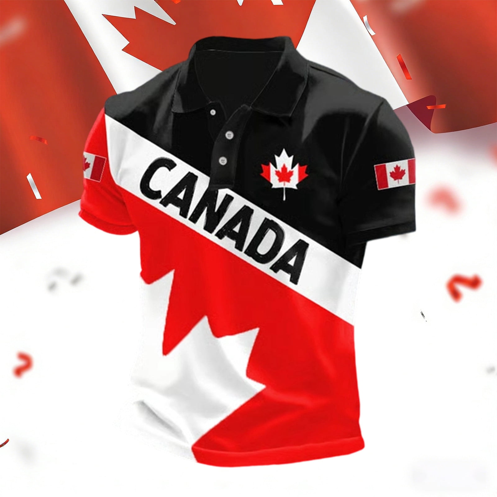 Canadian Maple Leaf Shirt for Men Canada Day Flag T-Shirt 3D Printing ...