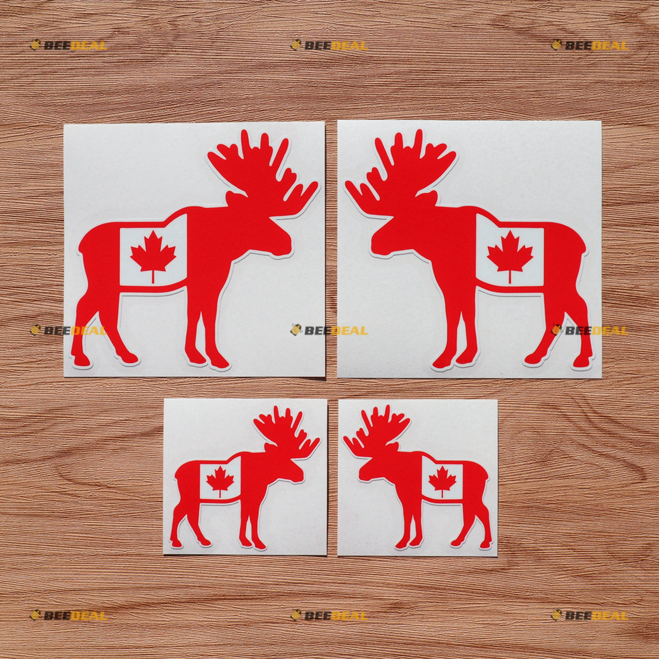 Canadian Moose Flag Canada Vinyl Decal Sticker - Mirror Images Reversed ...