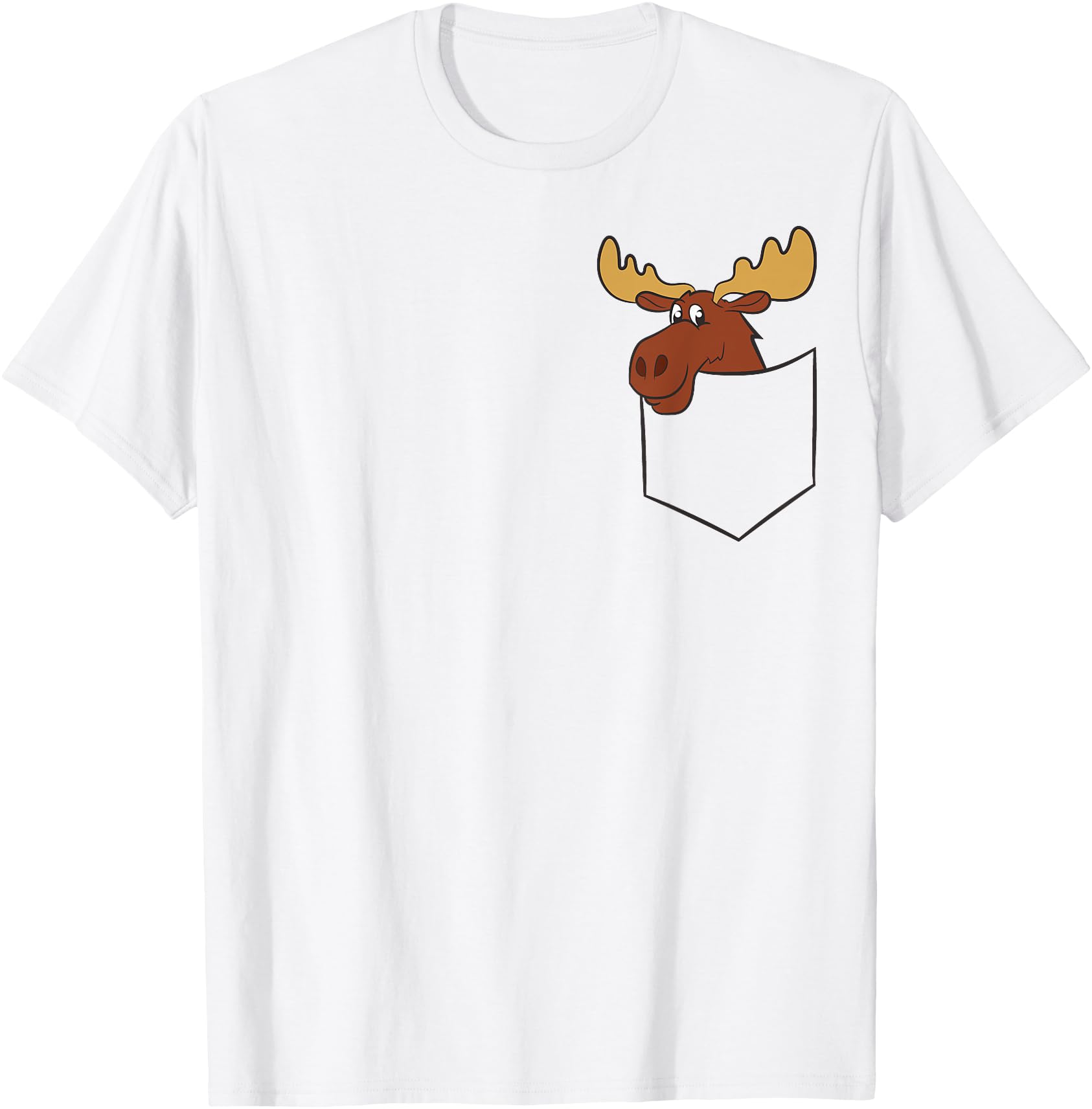 Canadian Moose In The Pocket Elk Cute Moose In Pocket T-Shirt,Sport Grey Color,Size Toddler2T ...