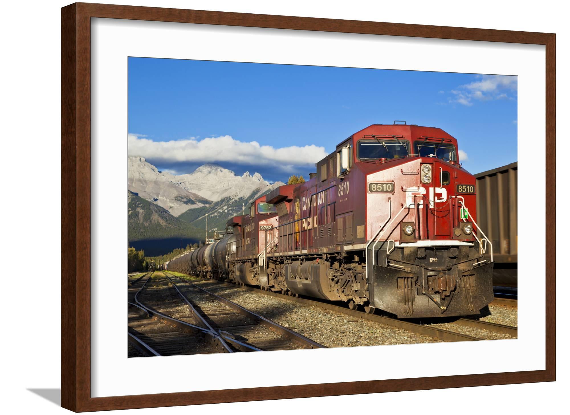 Art.com Canadian Pacific Freight Train Locomotive at Banff Station ...