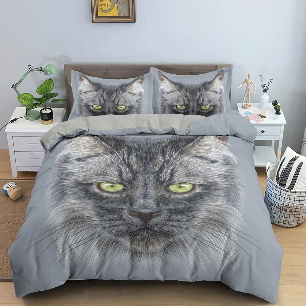 Canadian Sphynx Cat Duvet Cover Lovely Pet Kitty Bedding Set Kids Teens ...