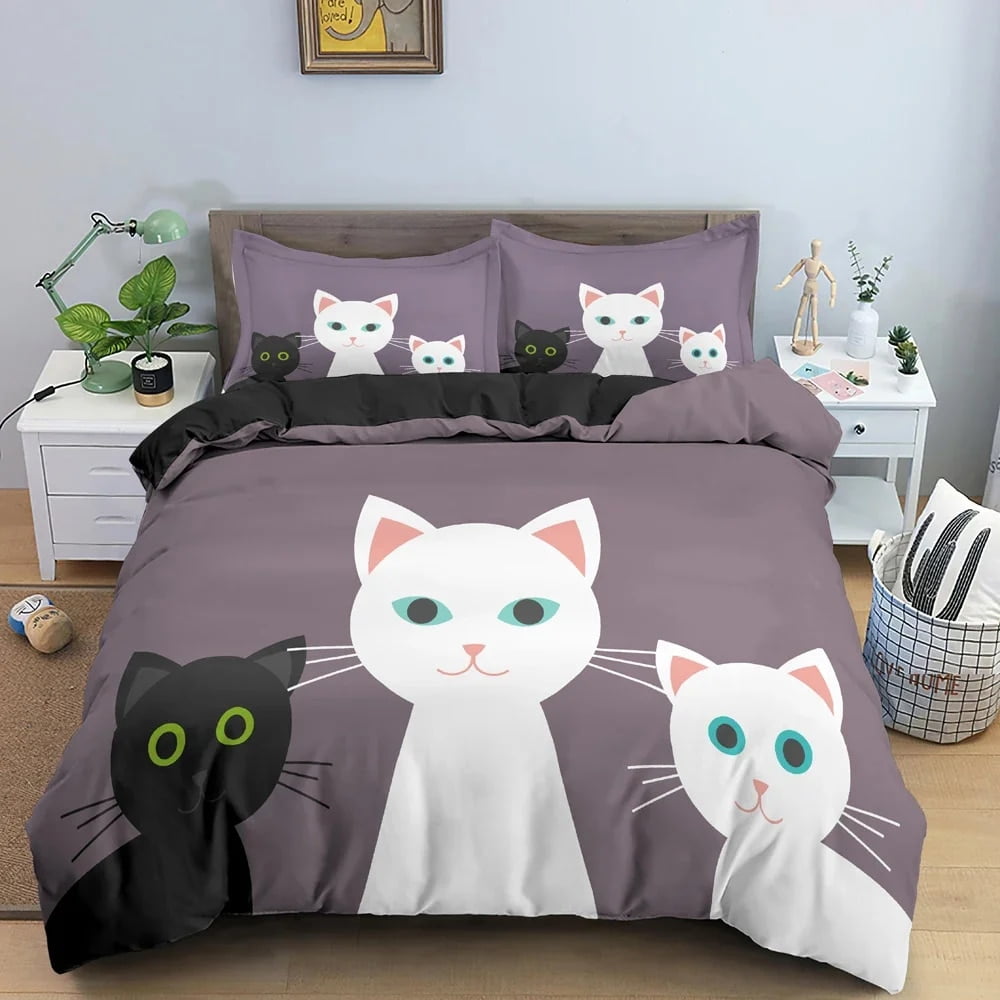 Canadian Sphynx Cat Duvet Cover Lovely Pet Kitty Bedding Set Kids Teens ...