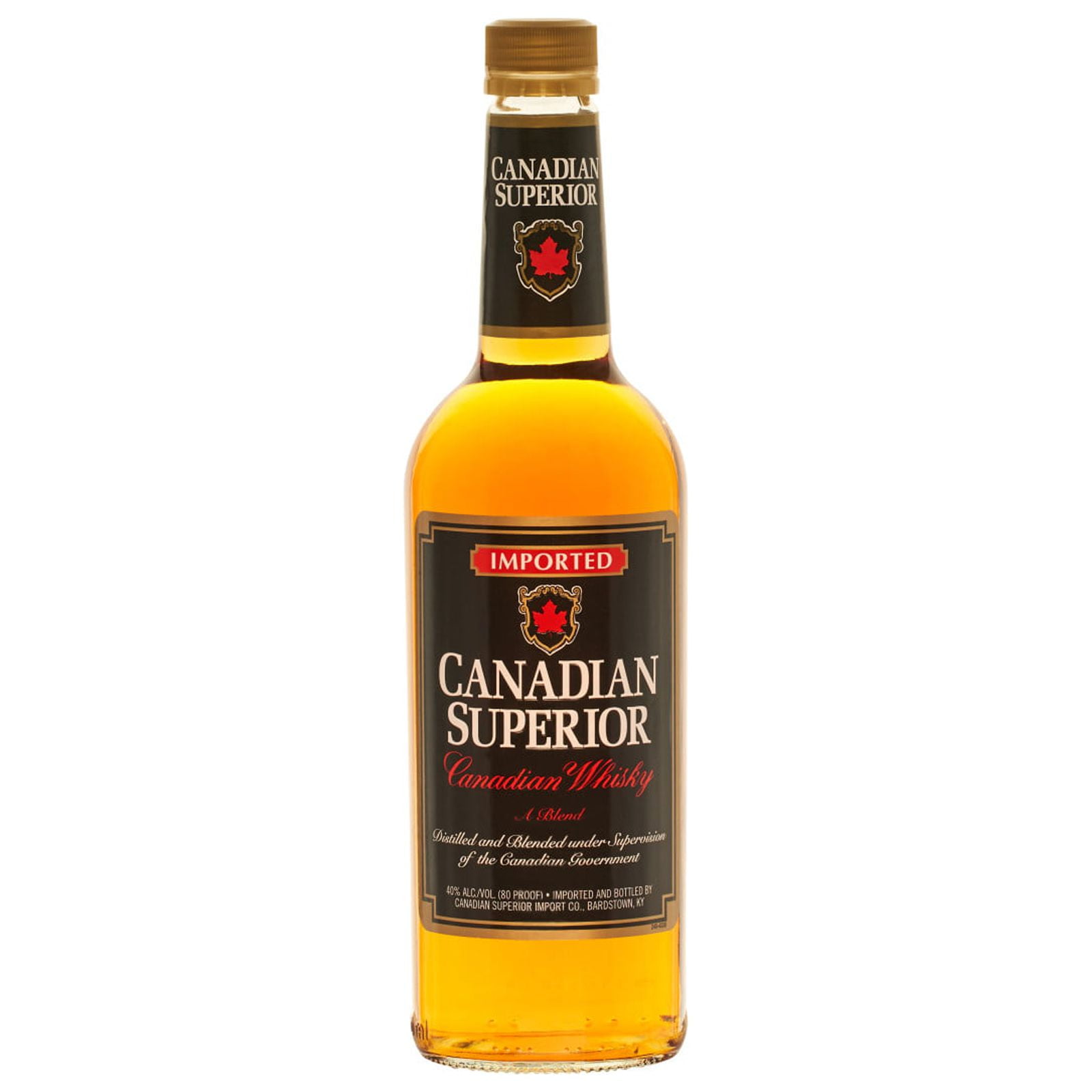Canadian Superior Canadian Whisky, 750 ml Bottle, 40% ABV - Walmart.com