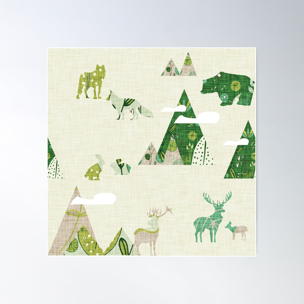 Canadian Wildlife Poster Wall Art, Modern Wall Decor For Living Room ...