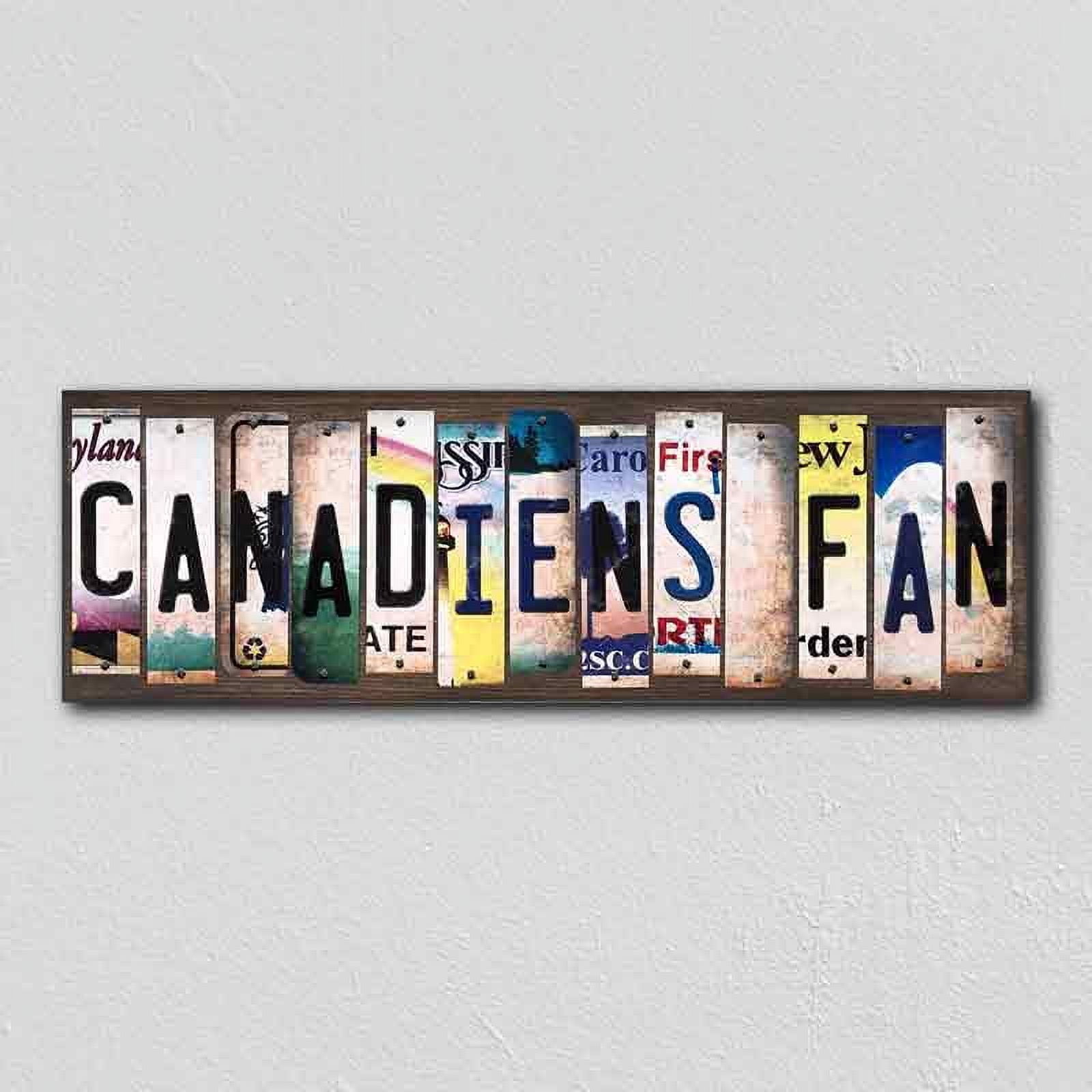 Canadiens Fan License Plate Tag Strips Novelty Wood Signs WS-422 8" x ...
