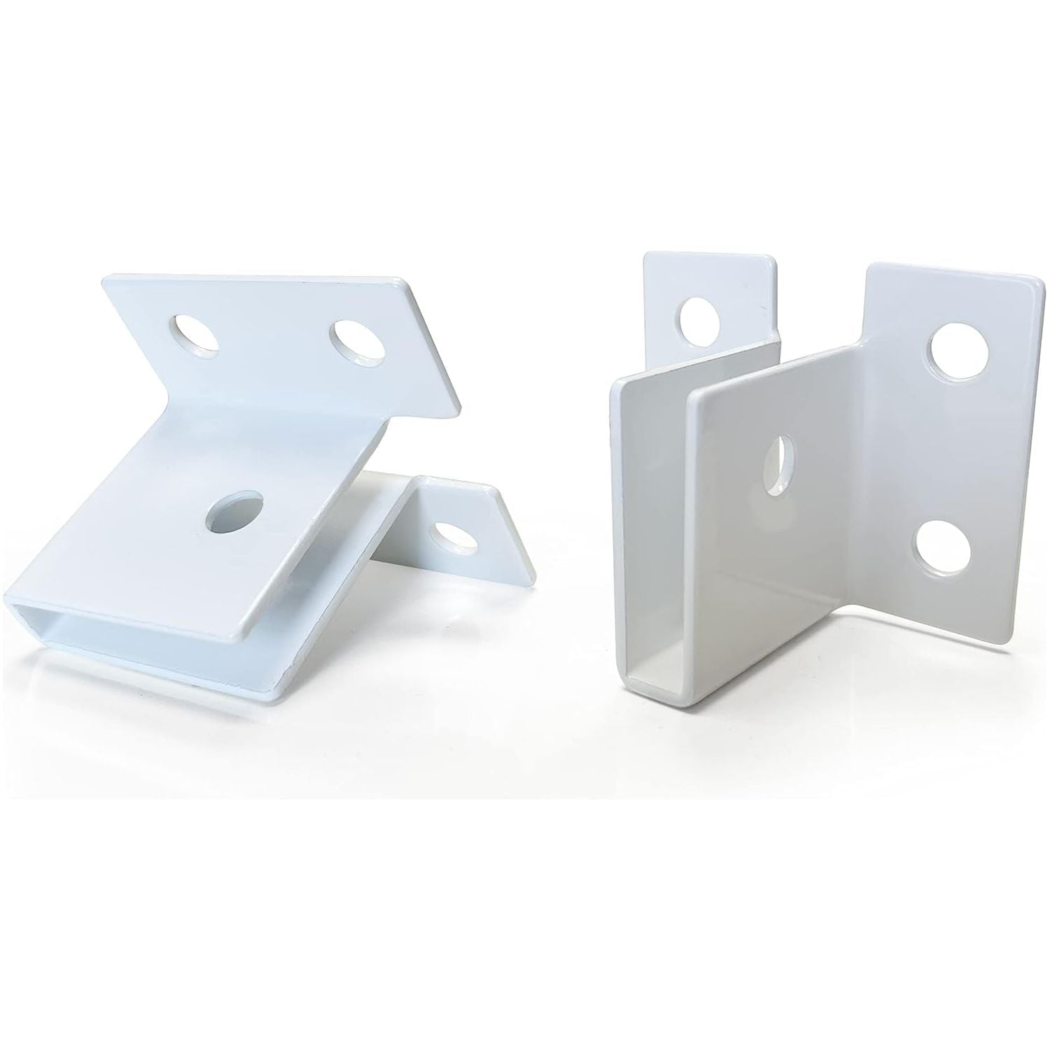 Canailles 2-Pack 3/4" U-Bracket Set, White Powder Coated Steel Mounting ...