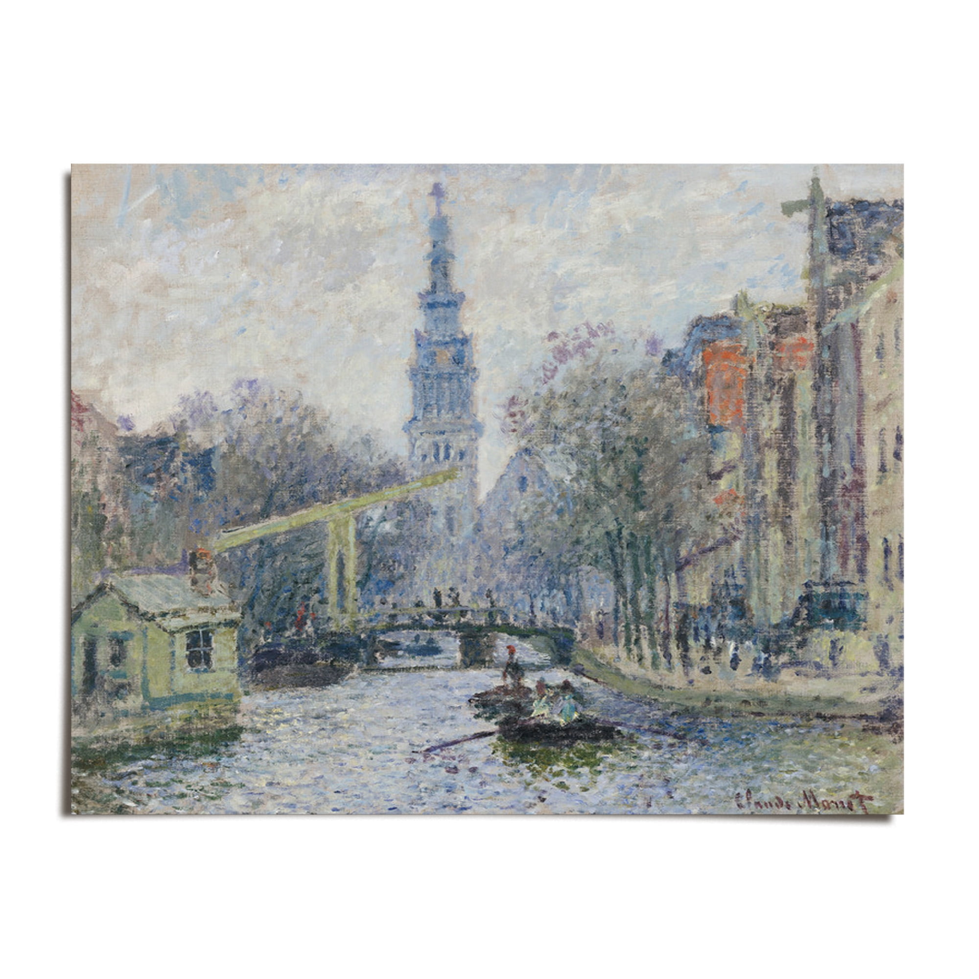 Canal Amsterdam - Claude Monet - 11x14 - Wall Art Print - UNFRAMED - Walmart.com