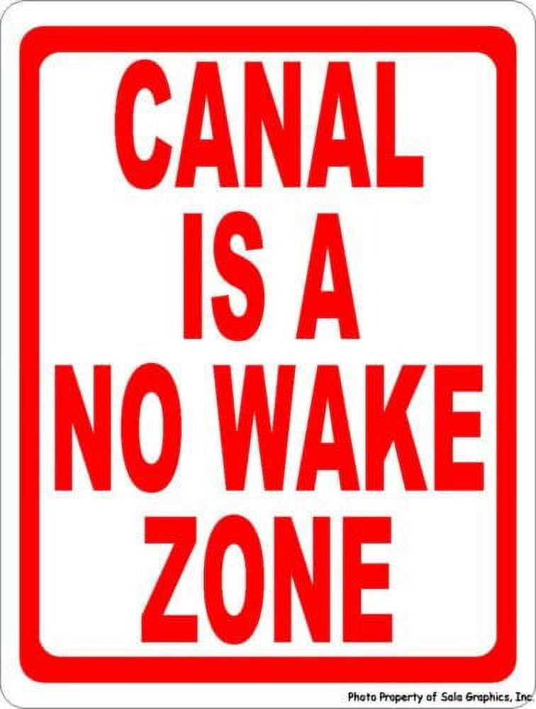 Canal is No Wake Zone Sign - Walmart.com