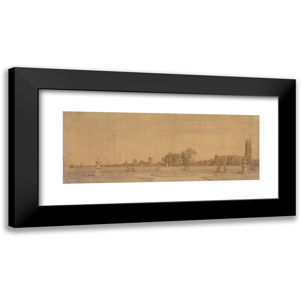 Canaletto 18x9 Black Modern Framed Museum Art Print Titled - Warwick ...