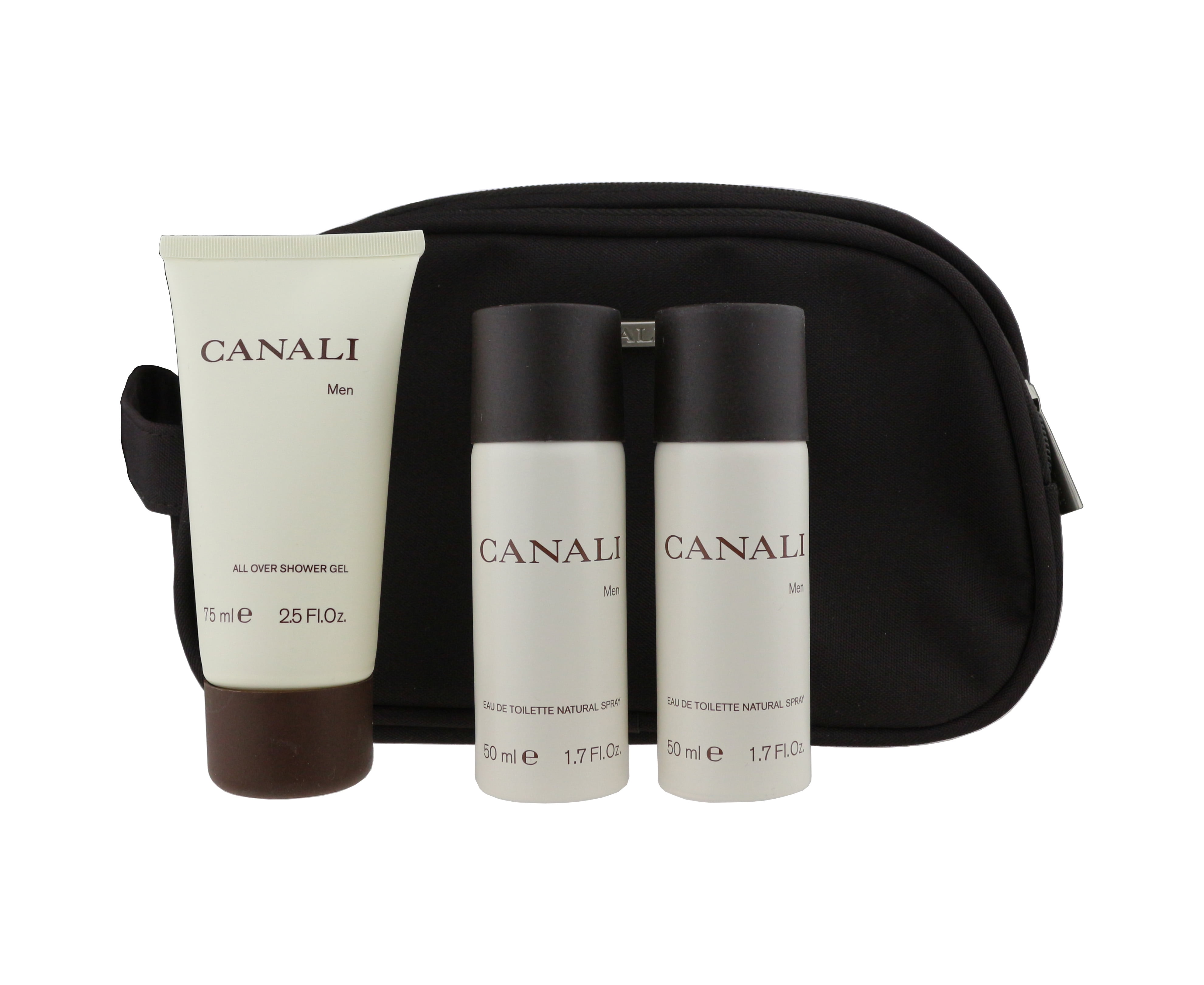 New Canali Men gift set, 100ml (2x 1.7 oz) EDT, 75ml shower gel, Deluxe ...