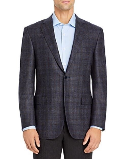 Canali Siena Brushed Plaid Classic Fit Sport Coat 46 L US 56 L 56L IT Rtl $1595 - Walmart.com