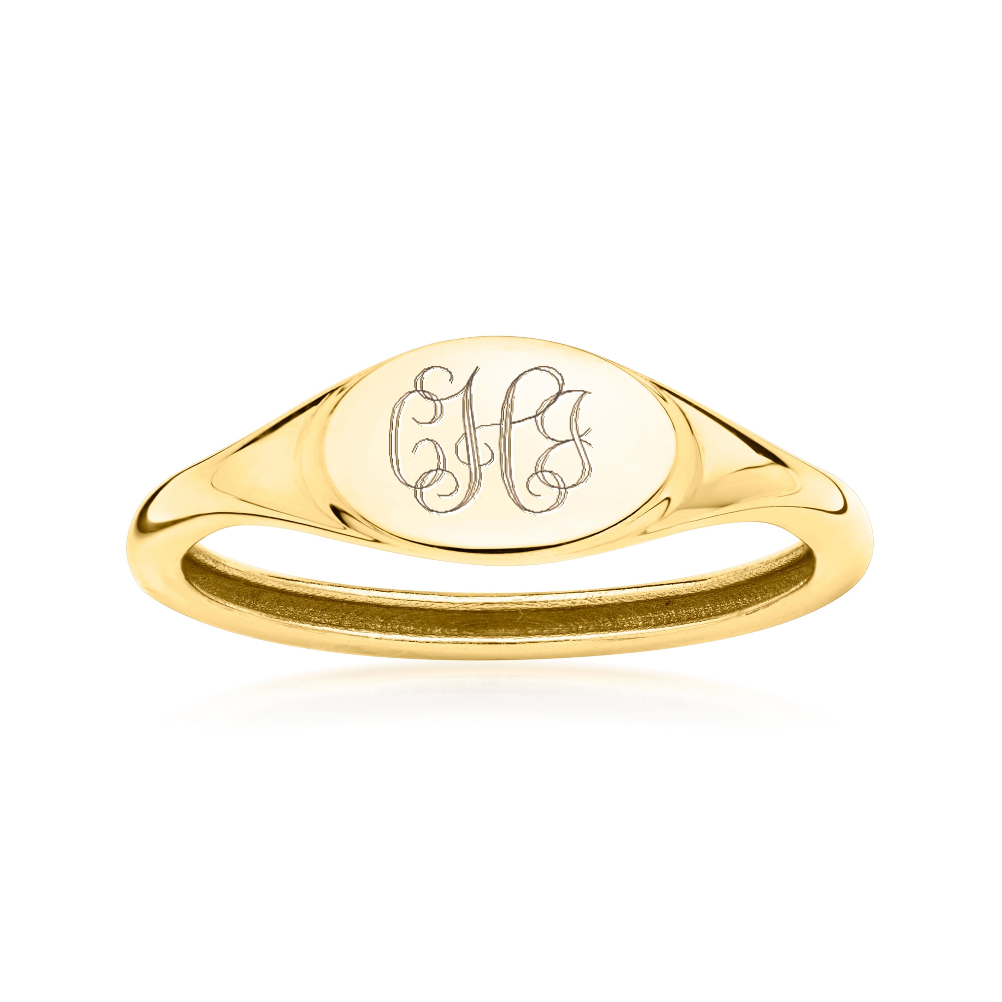 Ross-Simons Italian 10kt Yellow Gold Monogram Signet Ring, Women's ...