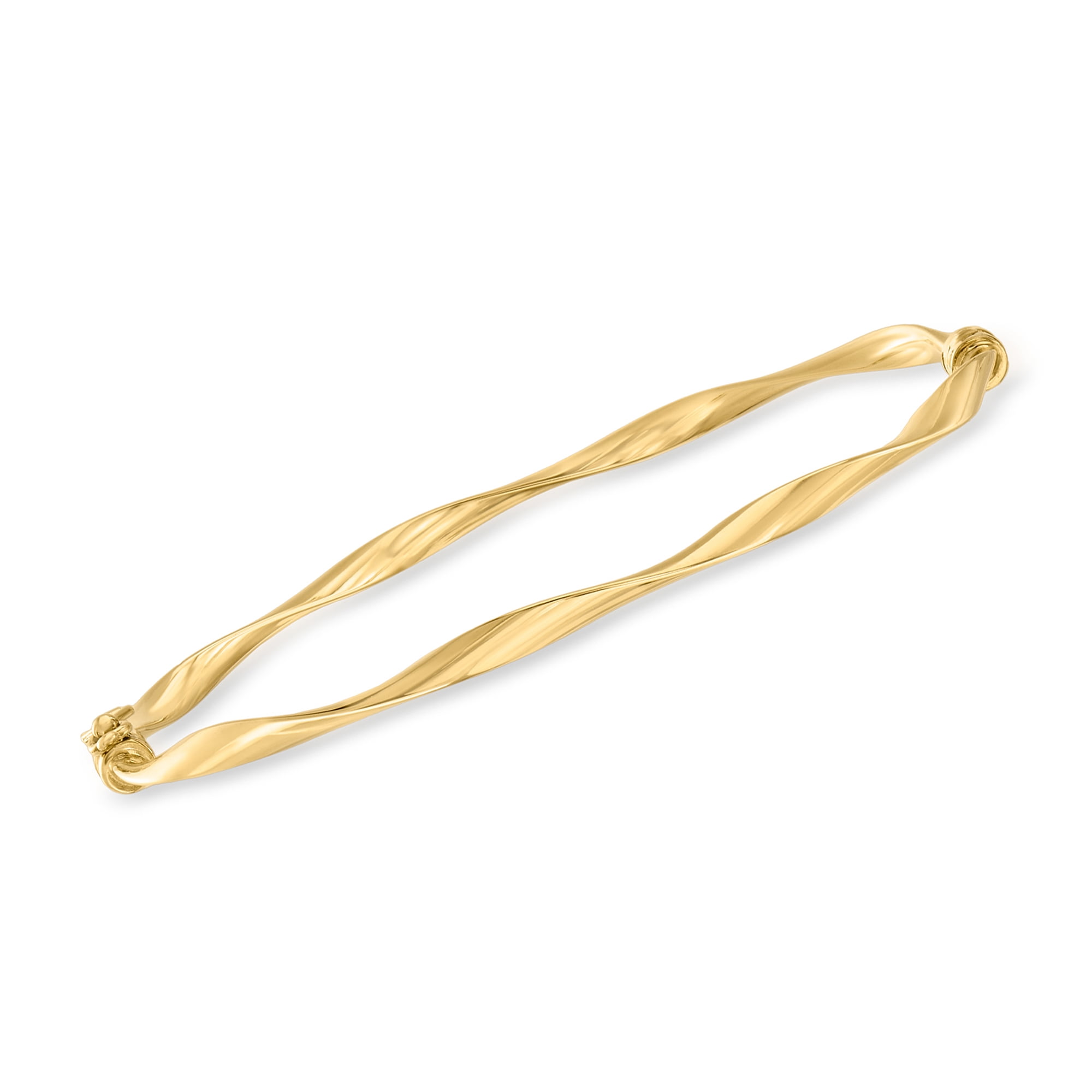 Ross-Simons Italian 10kt Yellow Gold Twisted Bangle Bracelet, Women's ...