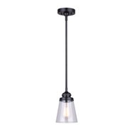 Industrial Matte Black Pendant Light Rod Hung , Adjustable Height ...