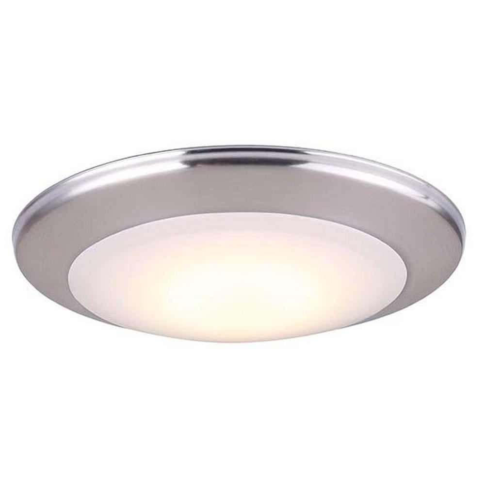 Canarm 6 In. Dimmable LED Disc Flush Mount Light Fixture, Brushed ...