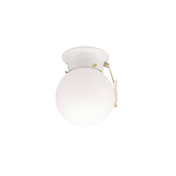 Canarm 6 In. Flush Mount Ceiling Light Fixture With Pull Chain - Single ...