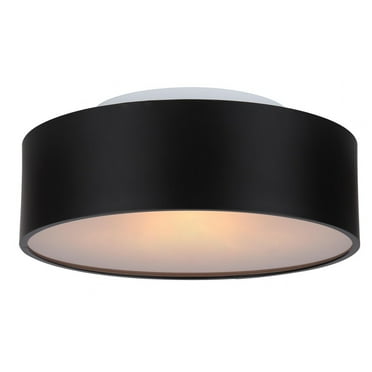 Depuley Modern Black Flush Mount Ceiling Light with Remote Ultra Thin ...