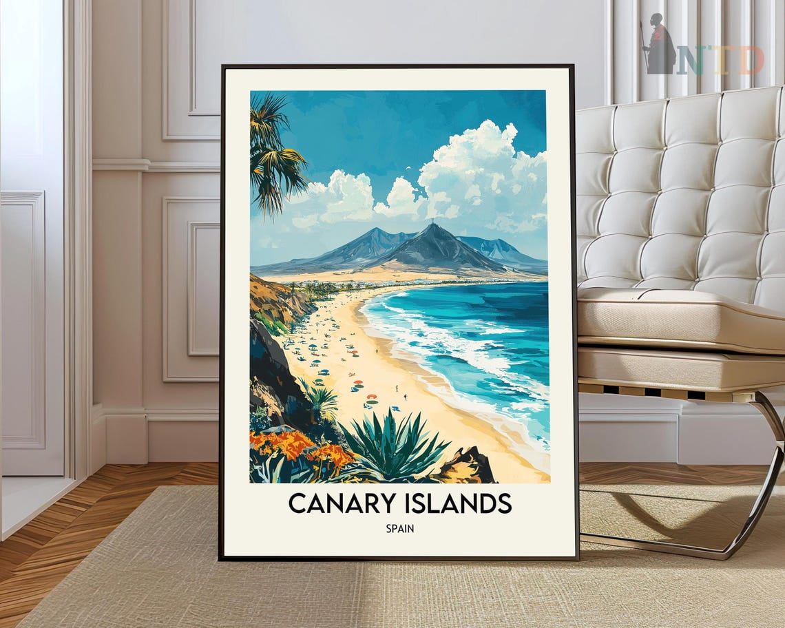 Canary Islands Travel Poster, Canary Islandscanary Islands Poster Print ...