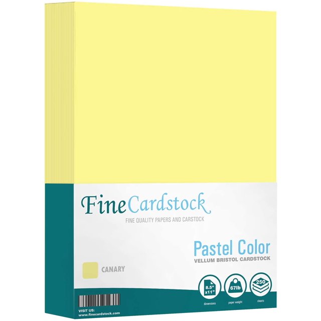 Canary Pastel Color Cardstock Paper — Great for Arts and Crafts ...