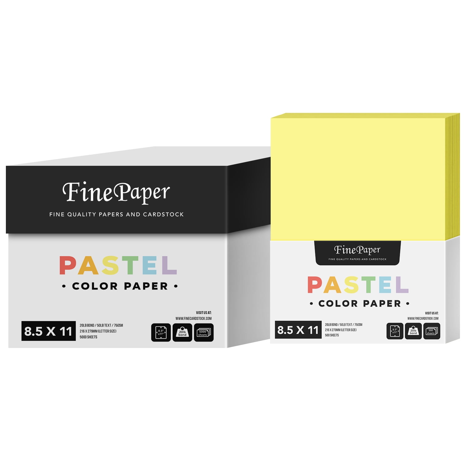 Canary Pastel Colored Paper – 8.5" x 11" (Letter Size) – Perfect for ...